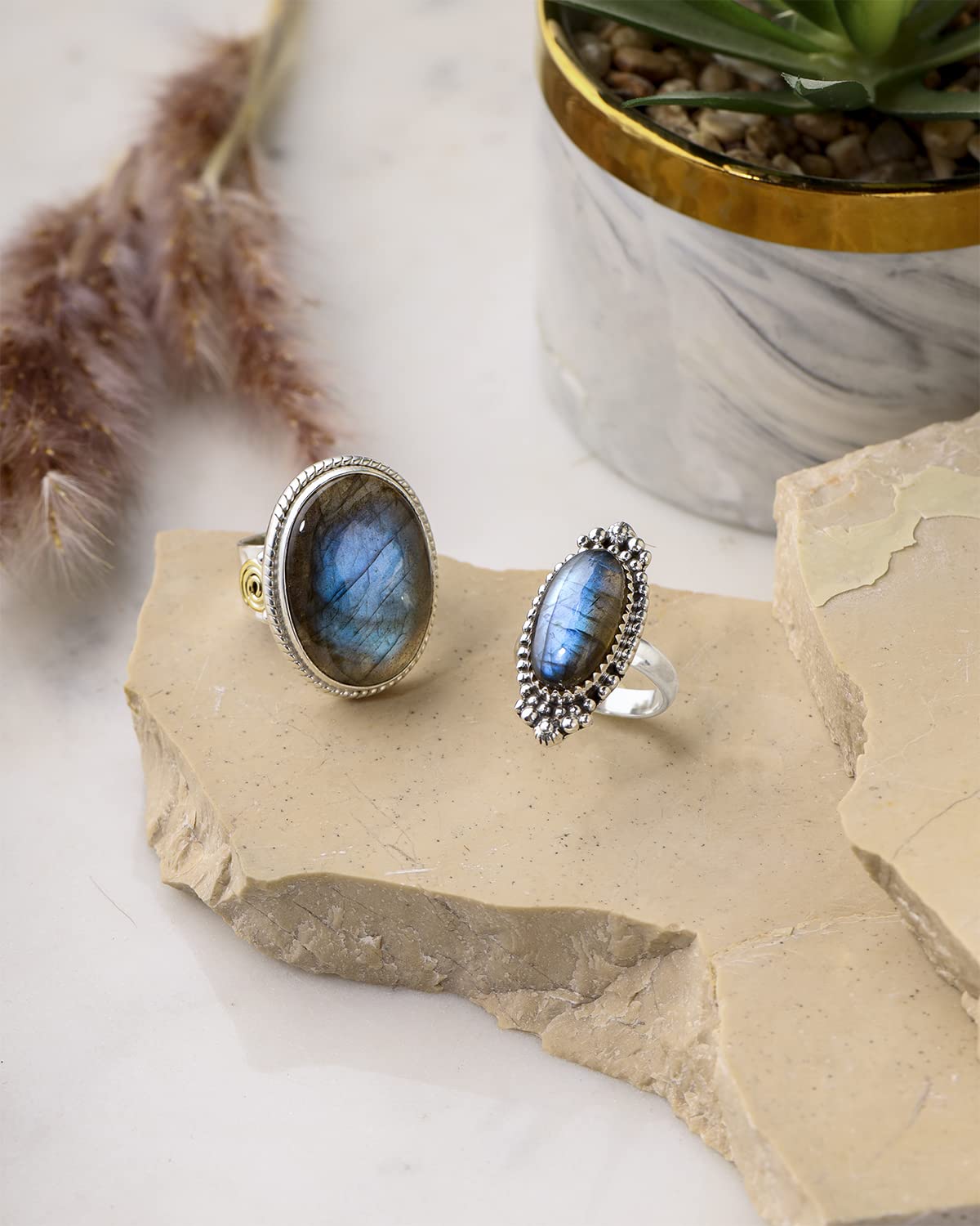 YoTreasure Labradorite Bold Ring Solid 925 Sterling Silver Gemstone Jewelry (8)