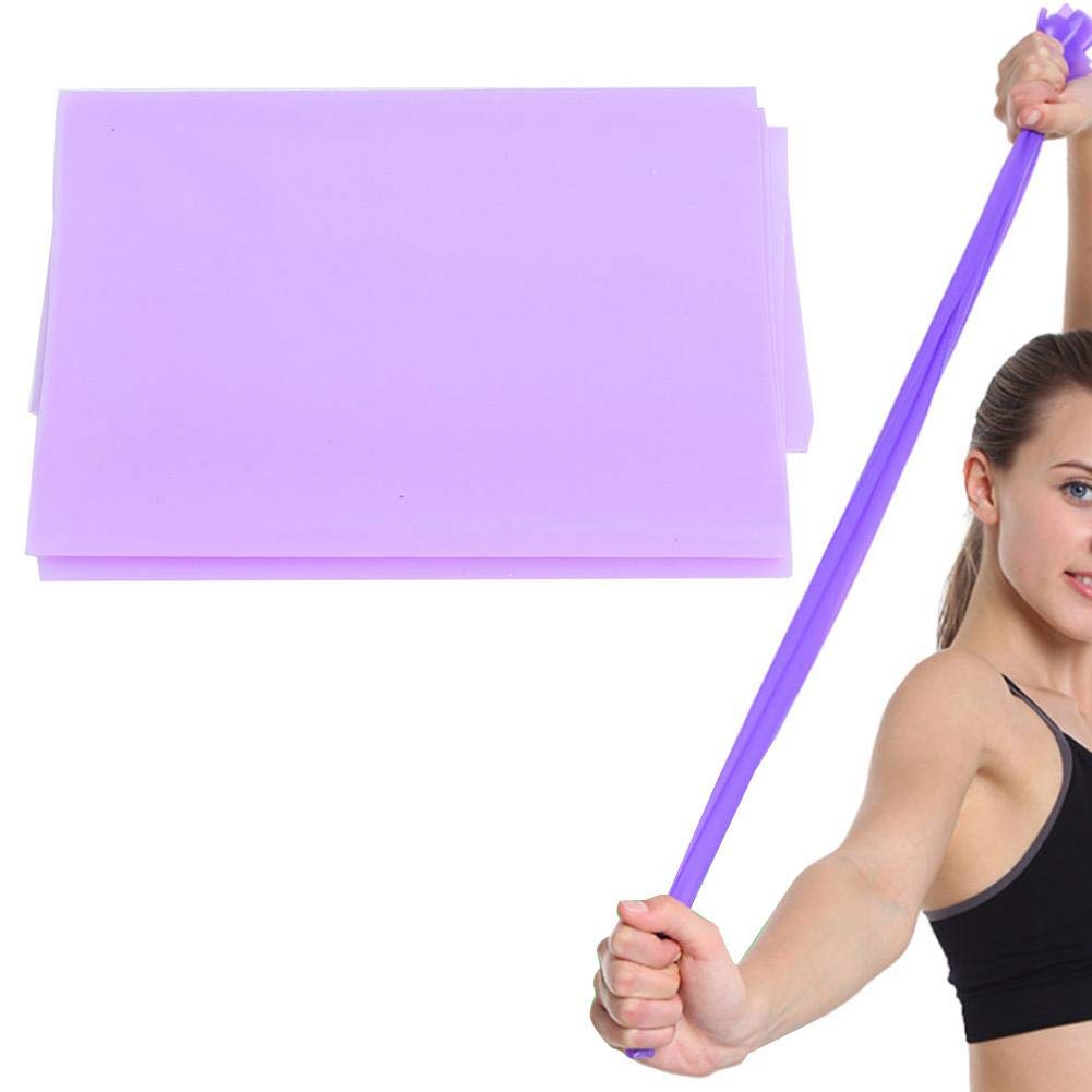 TPE Fitness Elastic Bands Resistance Belt Yoga Exercise Accessory for Strength Training(Purple)