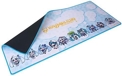 Thermaltake Tt Esports Dasher Extended Hatsune Miku Limited Edition Gaming Mouse Pad Snow Miku 2019 Edition Semi-Coarse Surface Non-Slip Rubber Base 35.43”X15.75”X0.16” MP-DSH-Blksxs-09