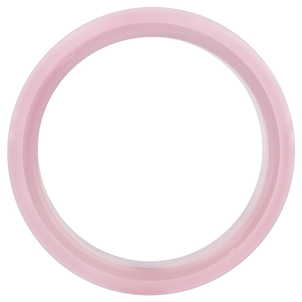 Pink Agate Gemstone 6mm Unisex Band Ring Size 7.5