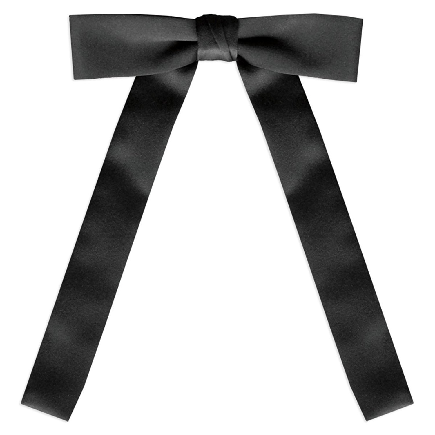 S.H. Churchill & Co. Black Satin Western Tie for Cowboy, Rancher, Kentucky String Tie