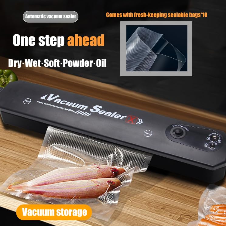 Vacuum Sealing Machine Food Packaging Machine, Household Food Automatic Sealing Machine, Fresh-keeping Vacuum Compression, Equipped With Ten Fresh-keeping Sealed Bags