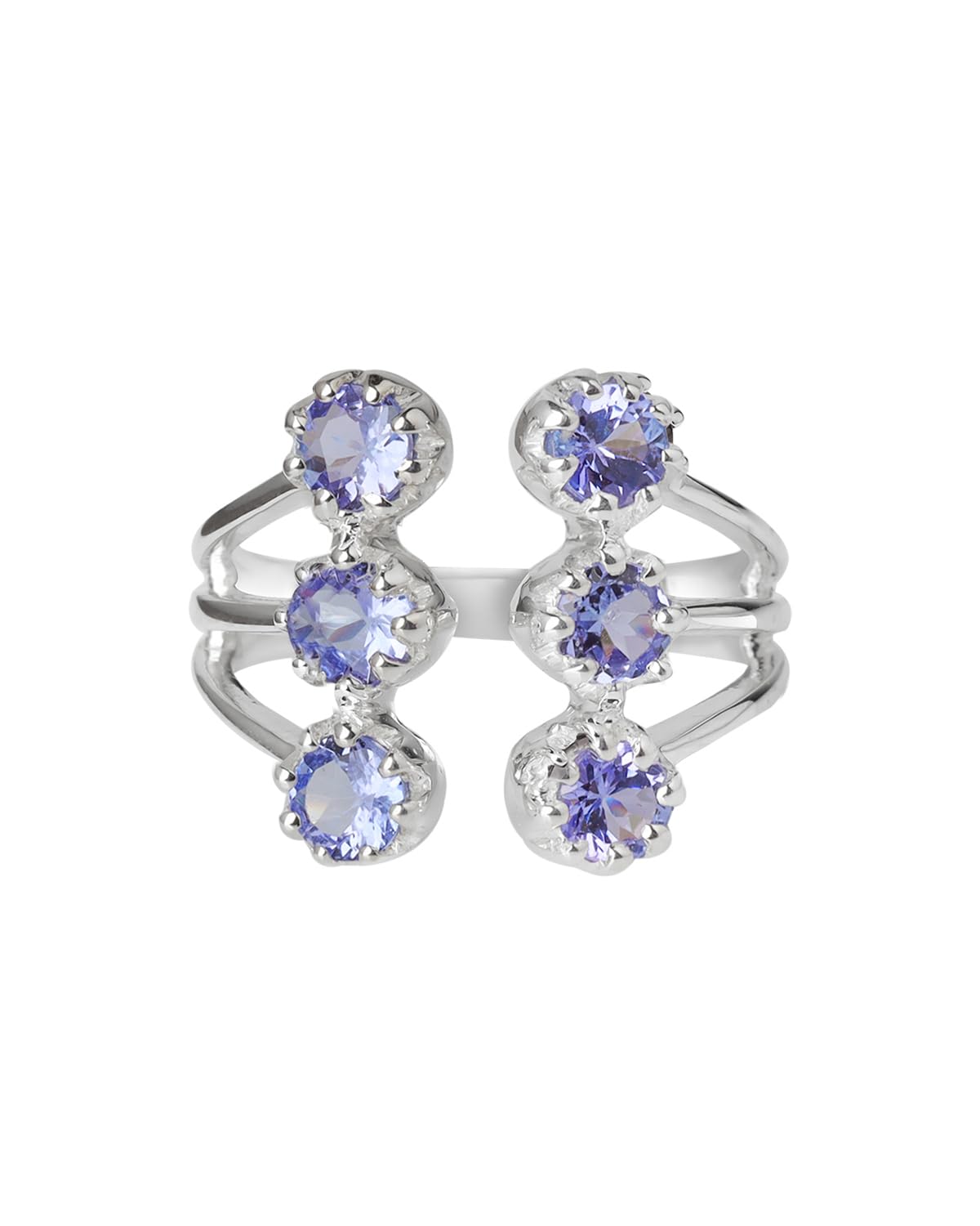 YoTreasure Stunning Tanzanite Solid 925 Sterling Silver Ring - Elegant Gemstone Jewelry