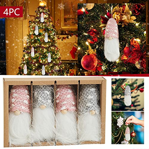 QAZIUY Christmas Ornaments Set Holiday Xmas Christmas Tree Ornament Decorations 6PCS Christmas Little Girl Old Man Snowman Pendant Children's Christmas Boxed Gift