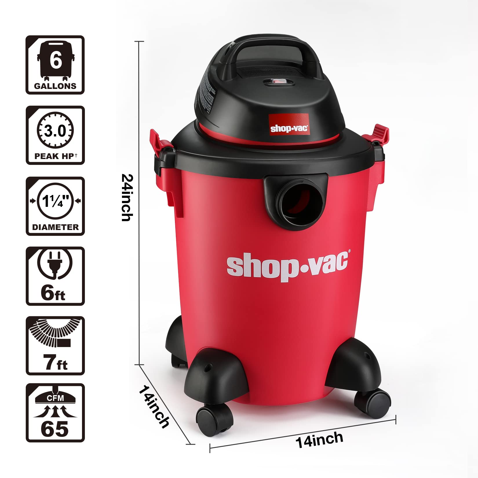 Shop-Vac Wet/Dry vacuums, red