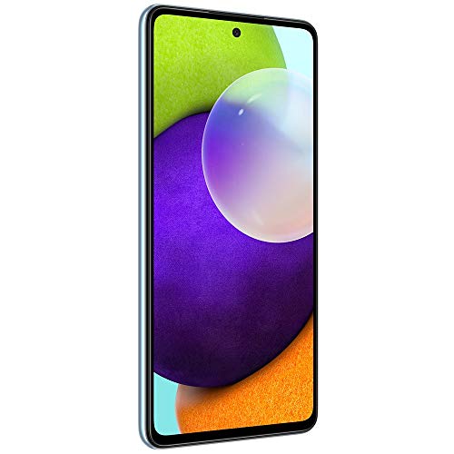 Samsung Galaxy A52 (128GB, 6GB) 6.5" Super AMOLED 90Hz Display, 64MP Quad Camera, All Day Battery, Dual SIM GSM Unlocked (US + Global) 4G Volte A325M/DS (Fast Car Charger Bundle, Awesome Blue)