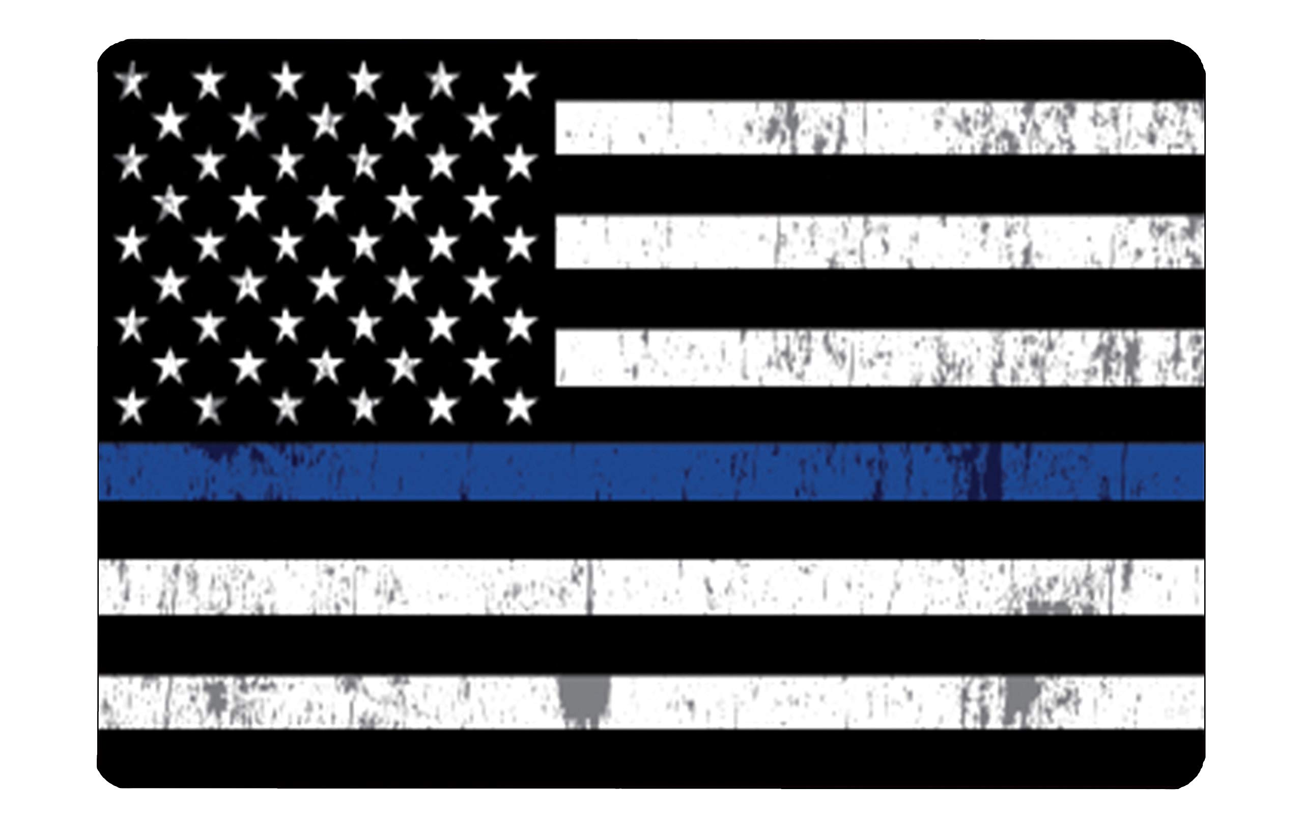 Rogue River Tactical Thin Blue Line Flag Gun Cleaning Mat Bench Pad Gift for Police Officer Law Enforcement