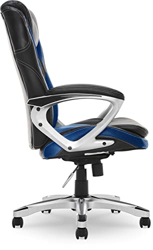 Serta Works Executive Office Chair, Faux Leather and Mesh, Streamline Blue