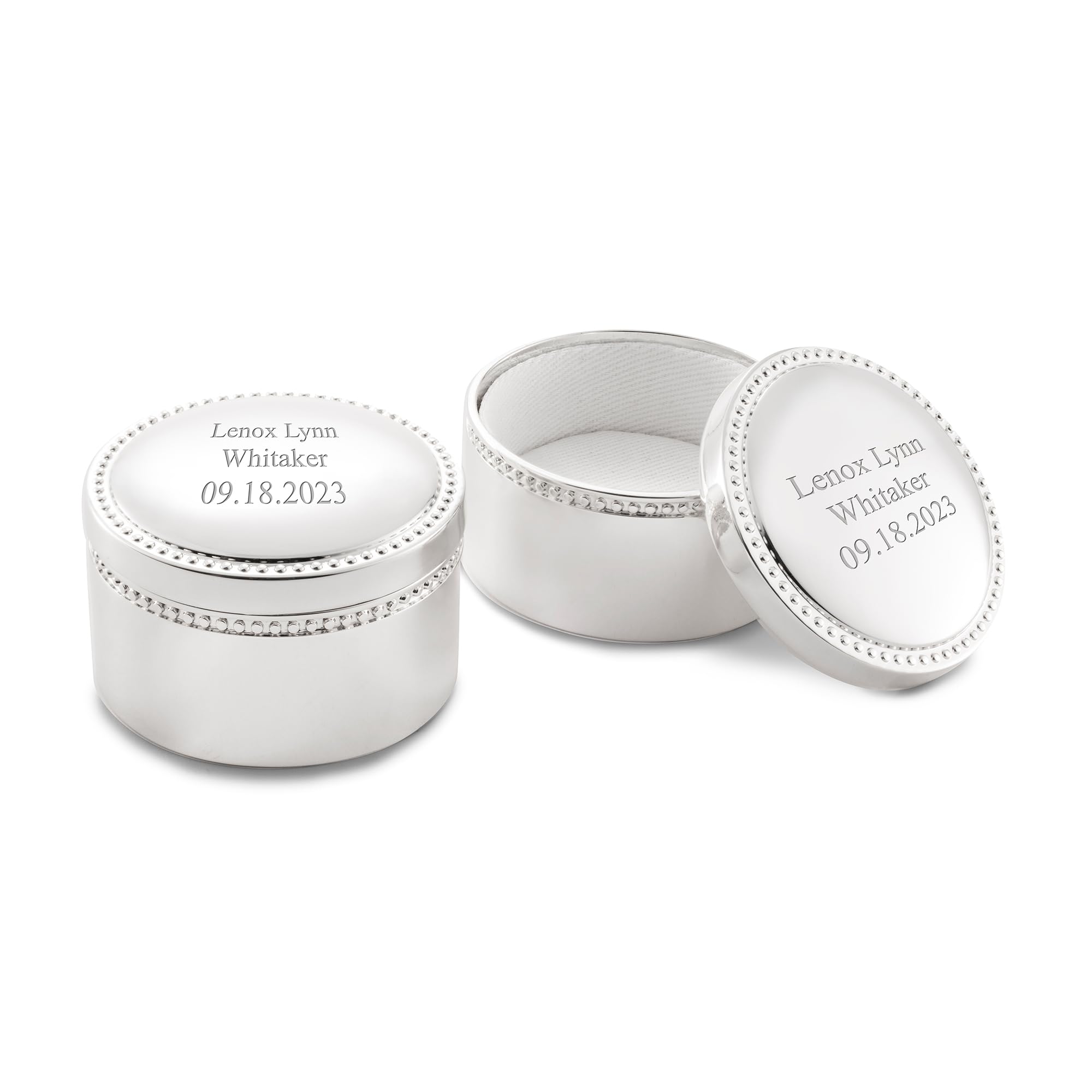 THINGS REMEMBERED Engraved Beaded Tooth and Curl Keepsake Box Set (Free Customization)