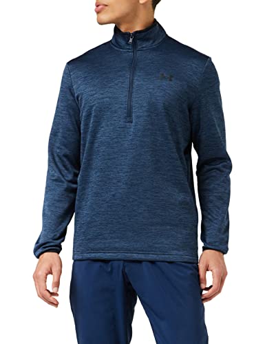 Under Armour Men's Armour Fleece 1/2 Zip T-Shirt , Academy Blue (408)/Black , Medium