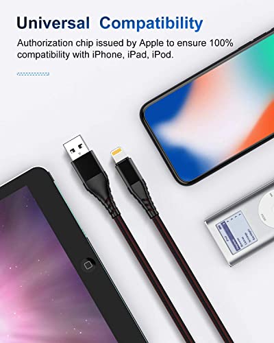 Short iPhone Charger Cable 1ft, [Apple MFi Certified] USB A to Lightning Charging Cord 1 Foot, Original iPhone Fast Charge Wire for Apple iPhone 14 Pro Max/13 Pro/12 Mini/11/X/XS/XR/SE/8 Plus/7/6/5