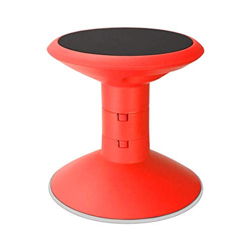 Storex Active Tilt Stool β Ergonomic Seating for Flexible Office Space and Standing Desks, Adjustable 12-24 Inch Height, Red (00324U01C)