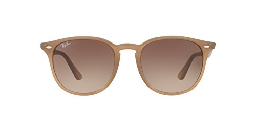 Ray-Ban RB4259F Low Bridge Fit Round Sunglasses, Opal Beige/Brown Gradient, 53 mm