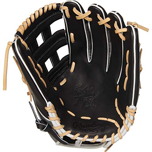 Rawlings Heart of The Hide Hyper Shell Baseball Glove, Black/Silver/Camel, 12.75 inch, Pro H Web, Right Hand Throw, PRO3039-6BCF