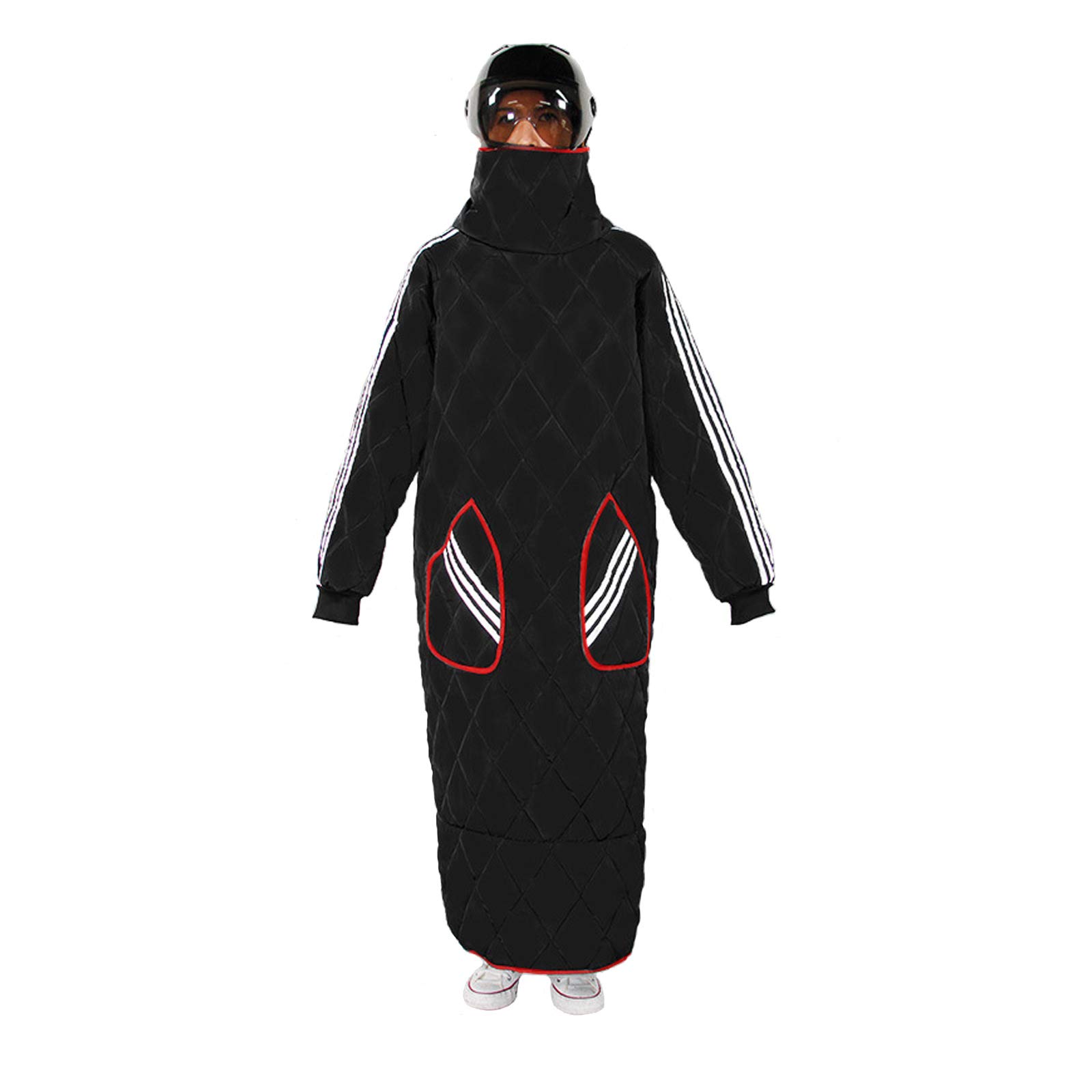 Universal Electric Motorcycle Cover, Winter Windproof Plus Velvet Thickened Cover, Leg Knee Warm Protector Shield Motorcycle Winter Windshield Quilt Motorcycle Leg Lap Apron Cover Black-X