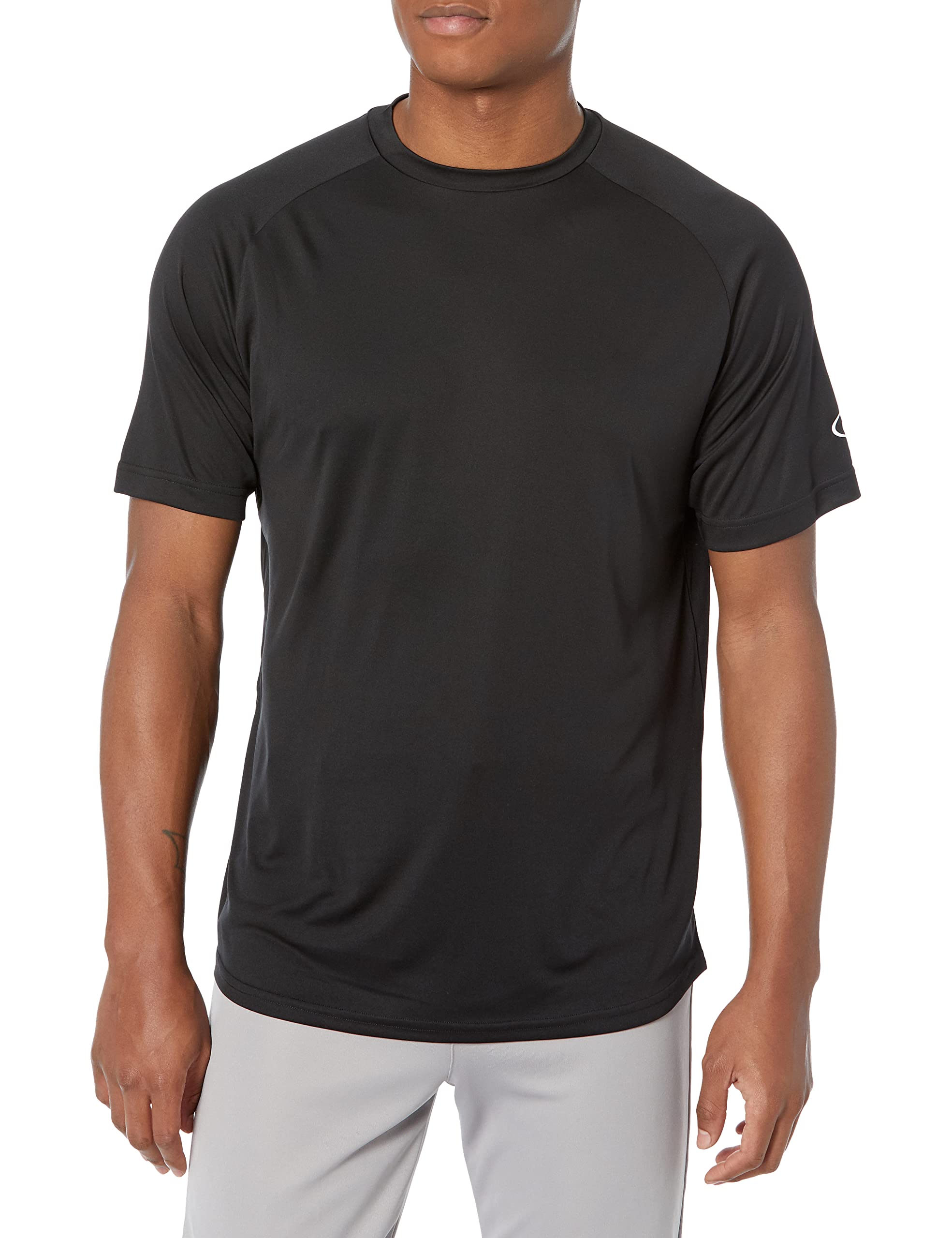 Rawlings Mens Crew Neck Short Sleeve T-Shirt Black XL, Black, Adult X-Large