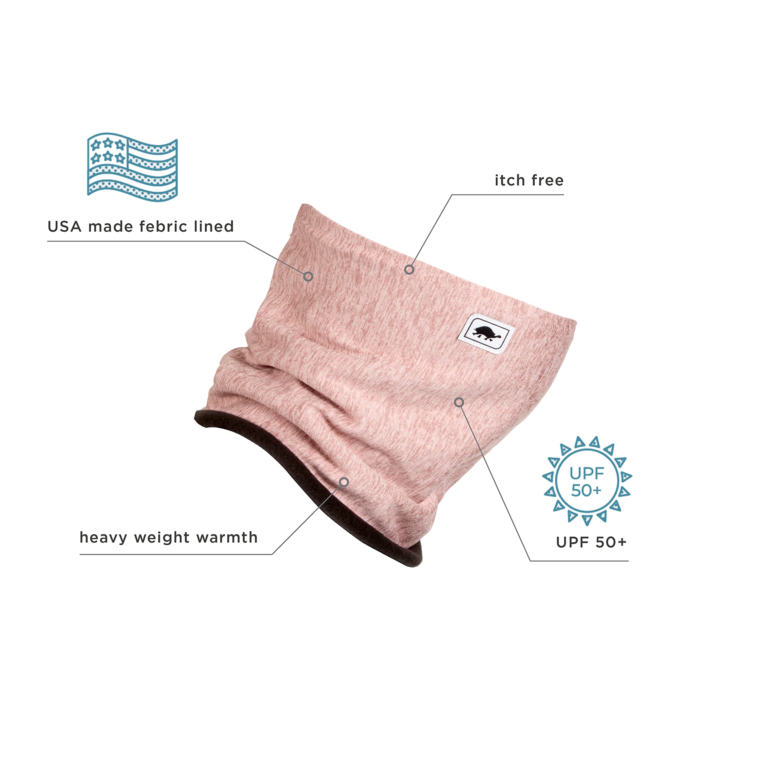 Turtle Fur Neckula Comfort Shell Stria Neck Warmer Lined with Original Turtle Fur Fleece, Eclipse