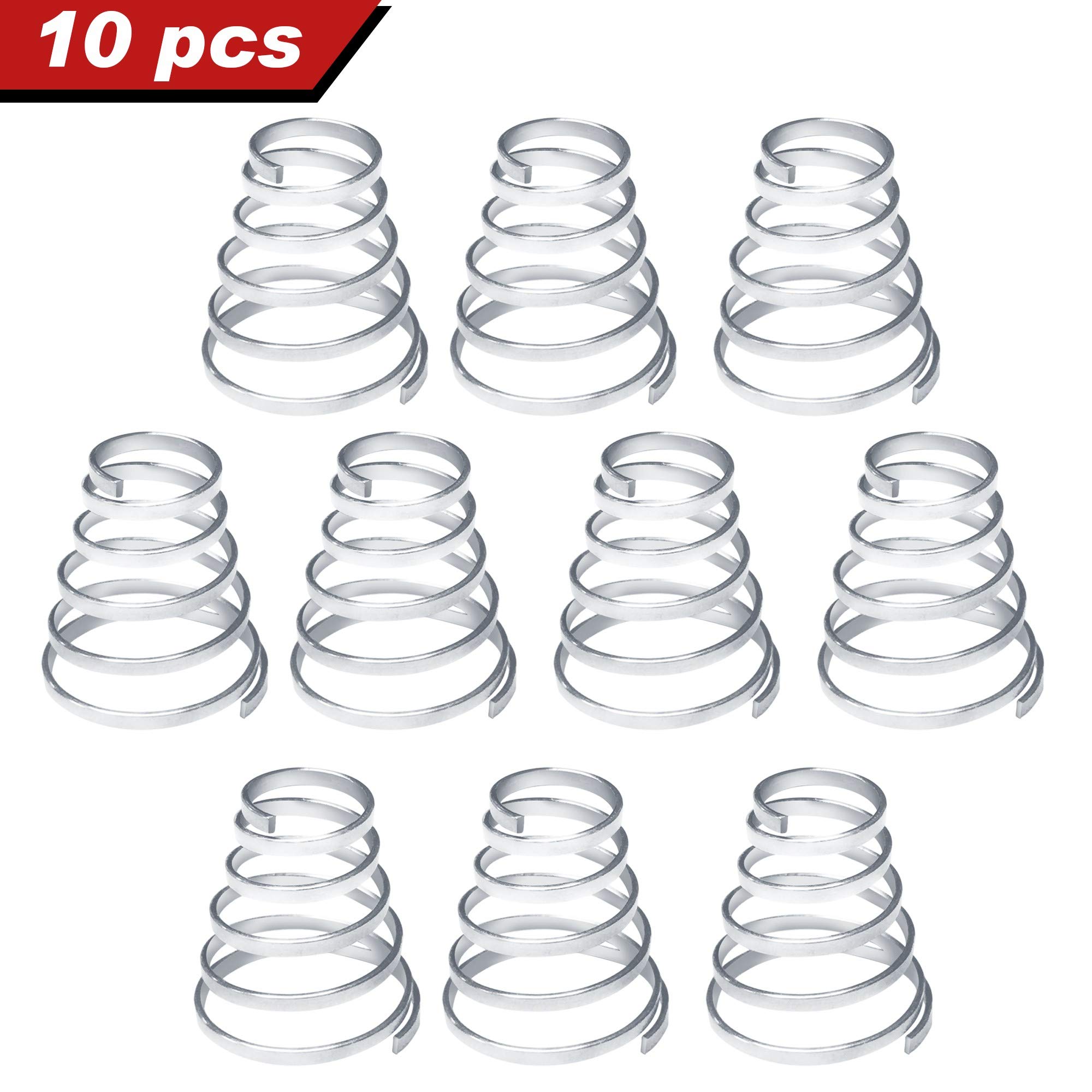 RealiNice 9mm Quick Release Skewer Stainless Steel Springs 10 pcs for Road Bicycle Mountain Bike Trainer Machine and Professional Wheel Parts Replacement