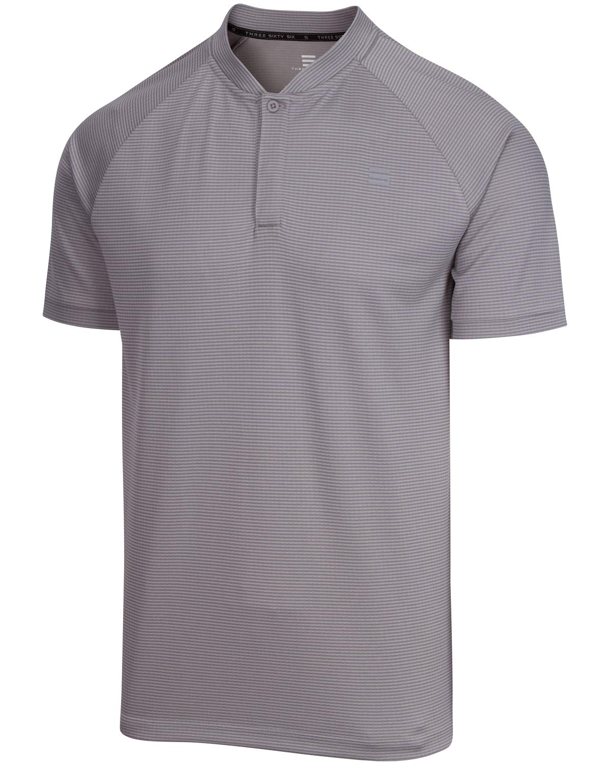 Three Sixty Six Collarless Golf Shirts for Men - Men’s Casual Dry Fit Short Sleeve Polo, Lightweight and Breathable