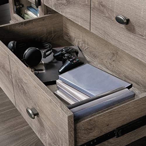 Sauder Canal Street Entertainment Credenza, For TV's up to 60", Northern Oak Finish
