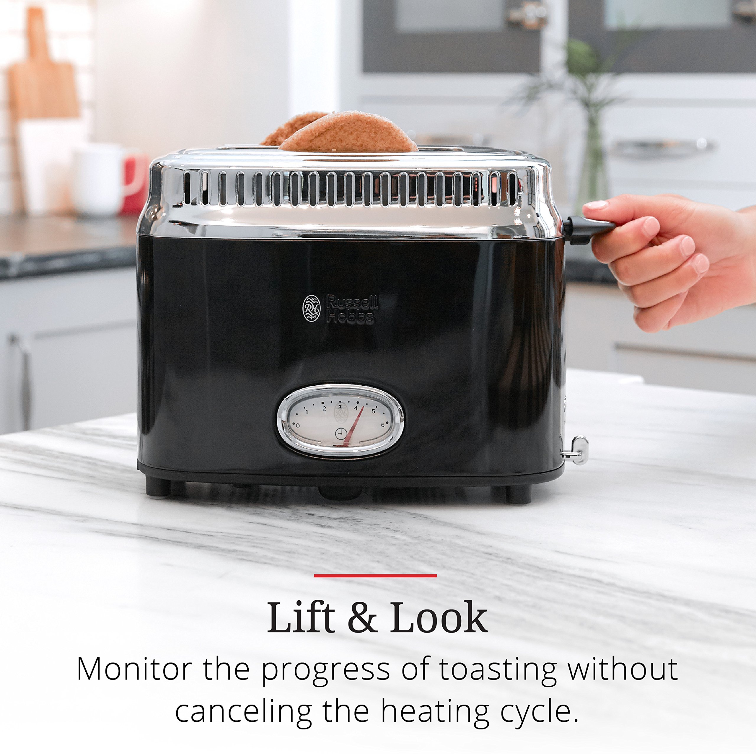 Russell Hobbs TR9150BKR 2-Slice Toaster, Black
