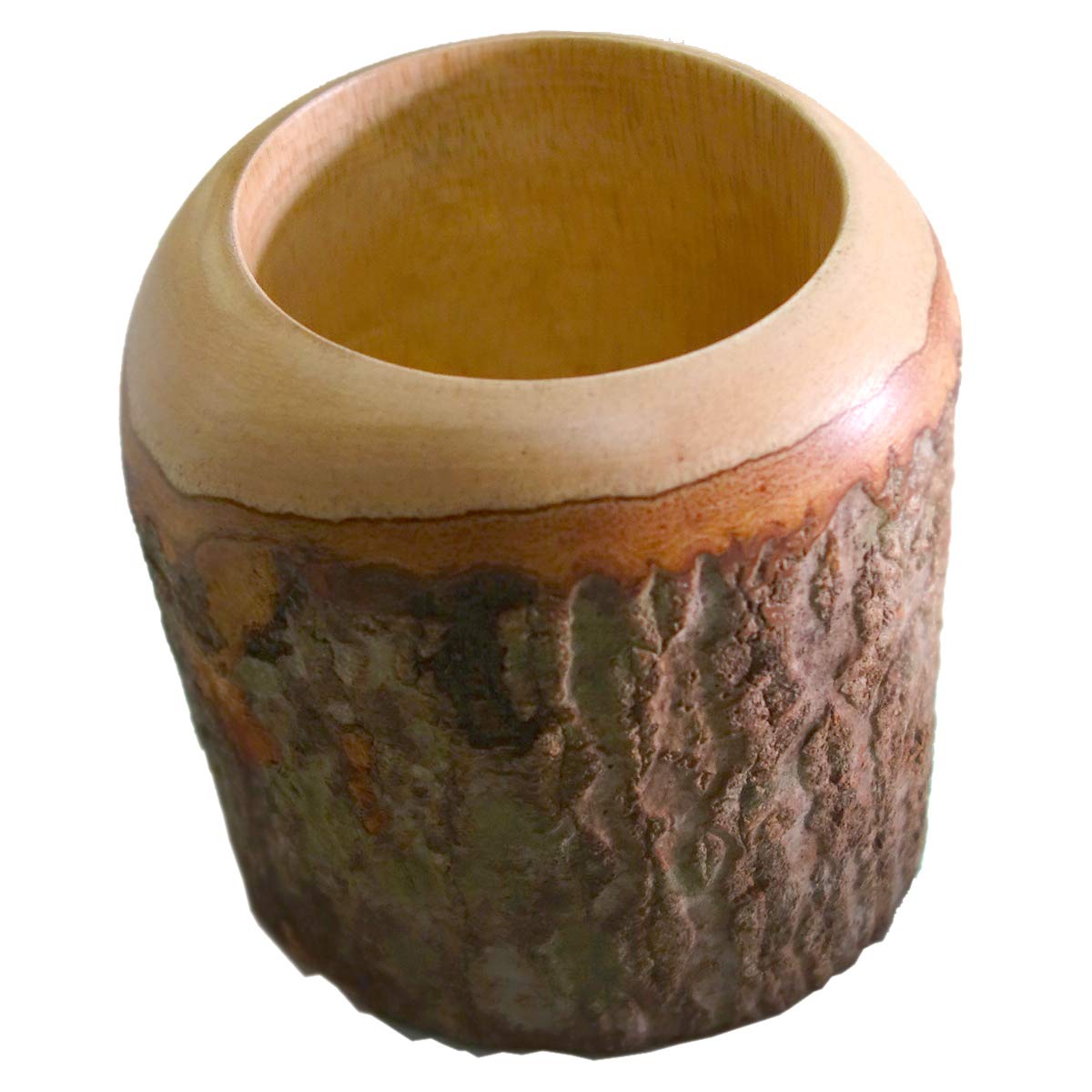 RoRo Wood Branch Utensil and Stationary Holder with Bark, 5"