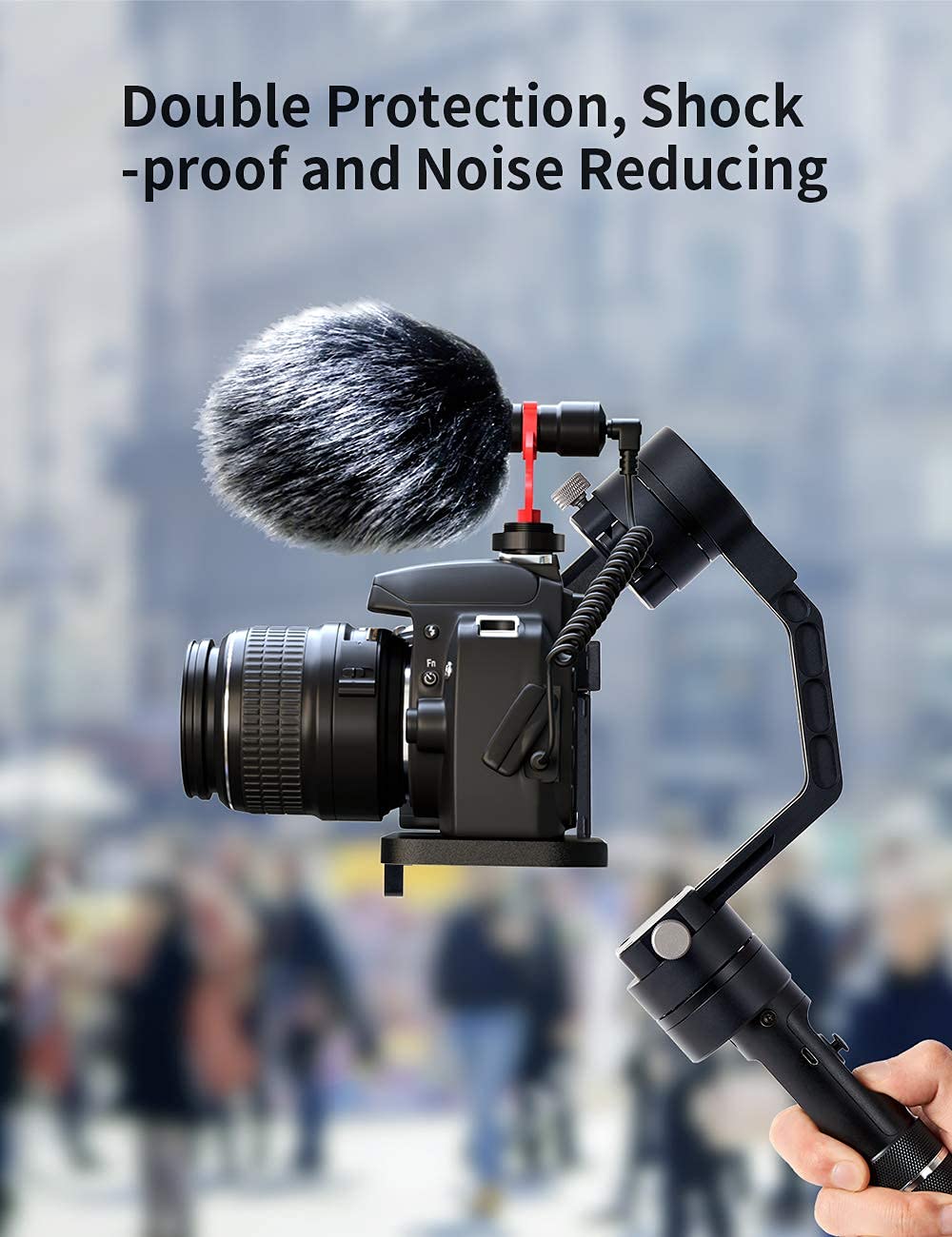 RALENO Camera Microphone. Cardioid Microphone Suitable for Smartphone, Sony, Canon and Nikon, Used for Indoor Shots, interviews, vlog Radio. Friendly to Video Producers, Youtubers