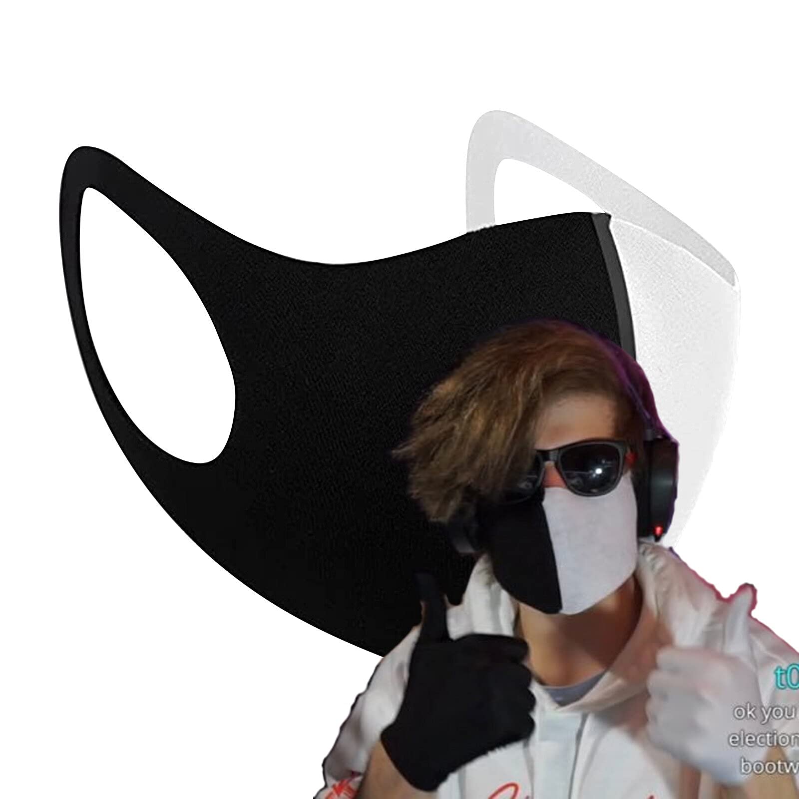 Ranboo Mask Ranboo Merch Dream SMP Mask Dream SMP Merch (Black)