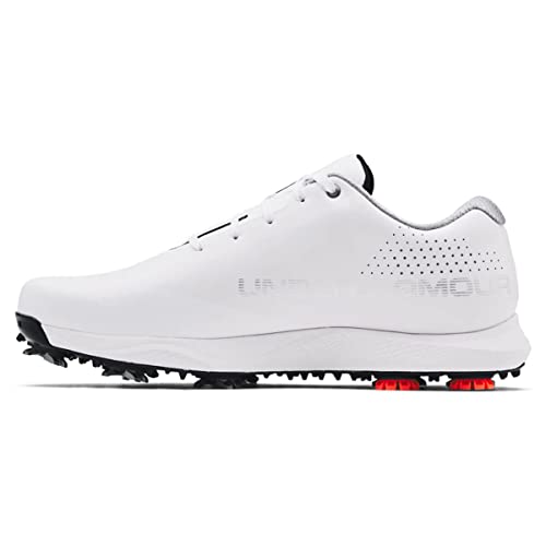 Under Armour Men's Charged Draw RST, White (100)/Black, 7.5 Wide US