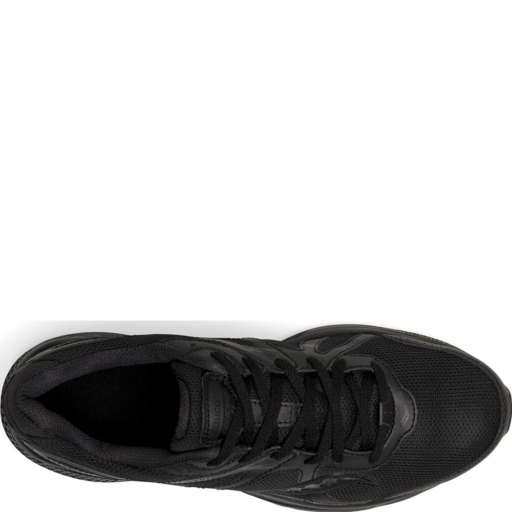 Saucony Men's Cohesion 11 Running Shoe, Black, 11.5 Wide US
