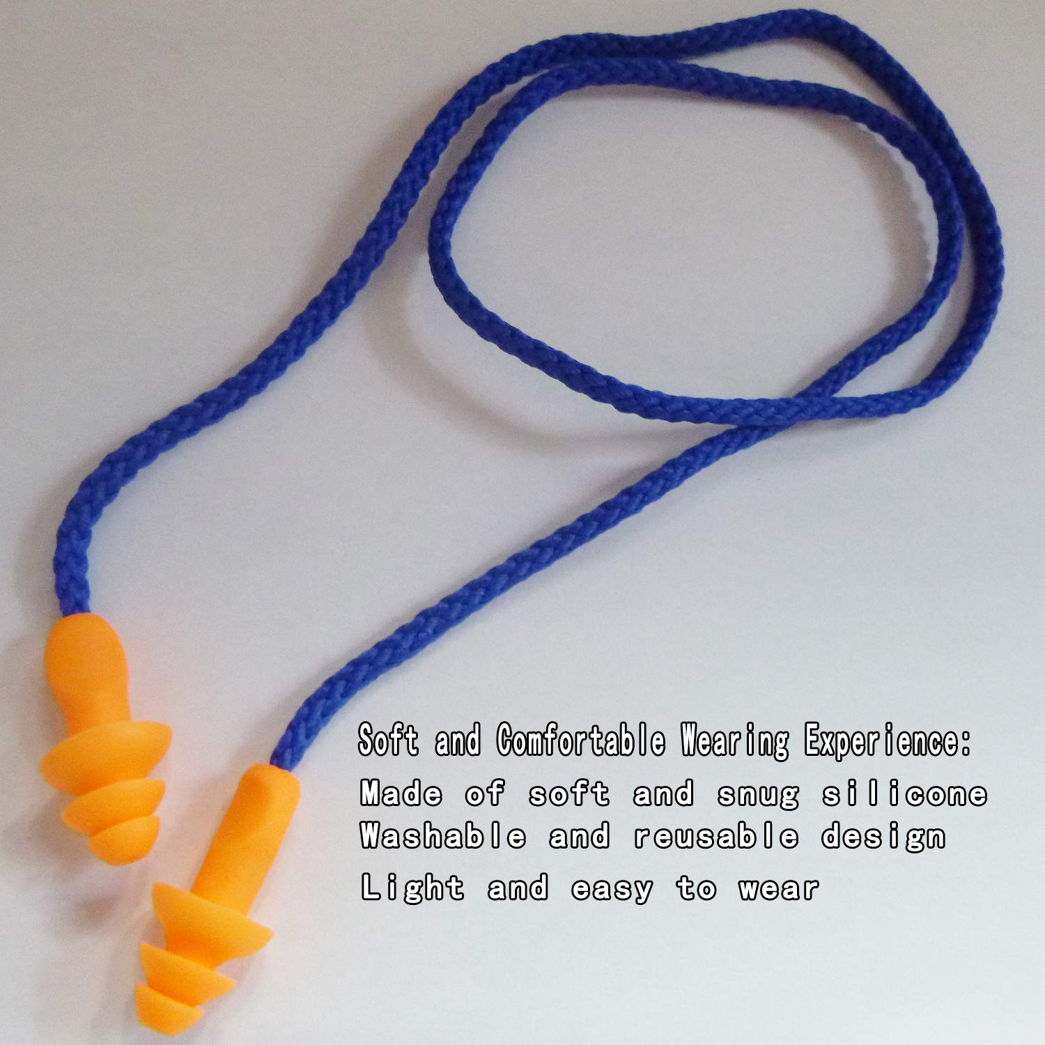 Silicone Ear Plugs, 20 Pairs Waterproof Reusable Noise Reduction Ear Plugs for Sleeping Swimming Shooting Hunting