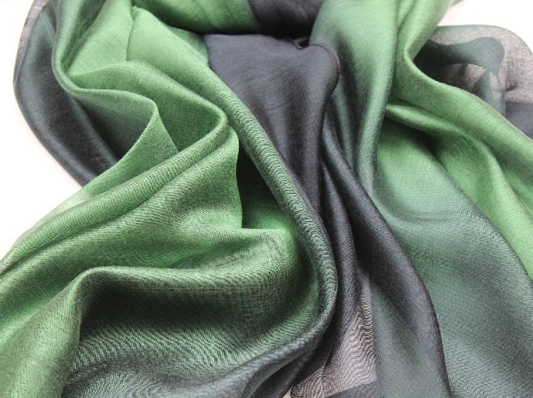 SNUG STAR Cotton Silk Scarf Elegant Soft Wraps Color Shade Scarves for Women (Dark green)
