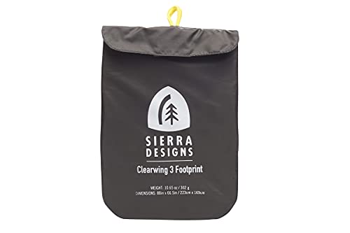 Sierra Designs Clearwing 3 Footprint Lightweight, WR/PU1800mm, Fitted Ground Camping Tarp Designed for The Clearwing 3 Person Tent
