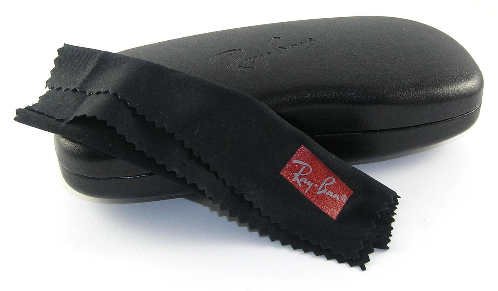Ray-Ban Cases - Eyeglass Black Semi-Gloss Hard (M), w/Cloth, 1pk