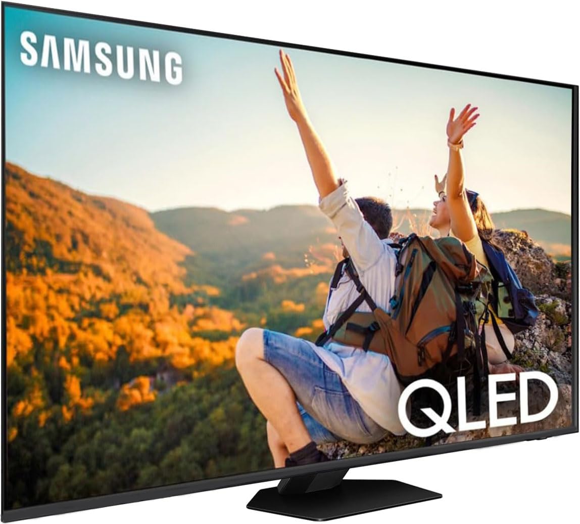 SAMSUNG QN55Q80CAFXZA 55 Inch 4K QLED Direct Full Array with Dolby Smart TV with a 3S-4KHD2-2.5M III Series 4K HDMI 2.5m Cable (2023)(USED)