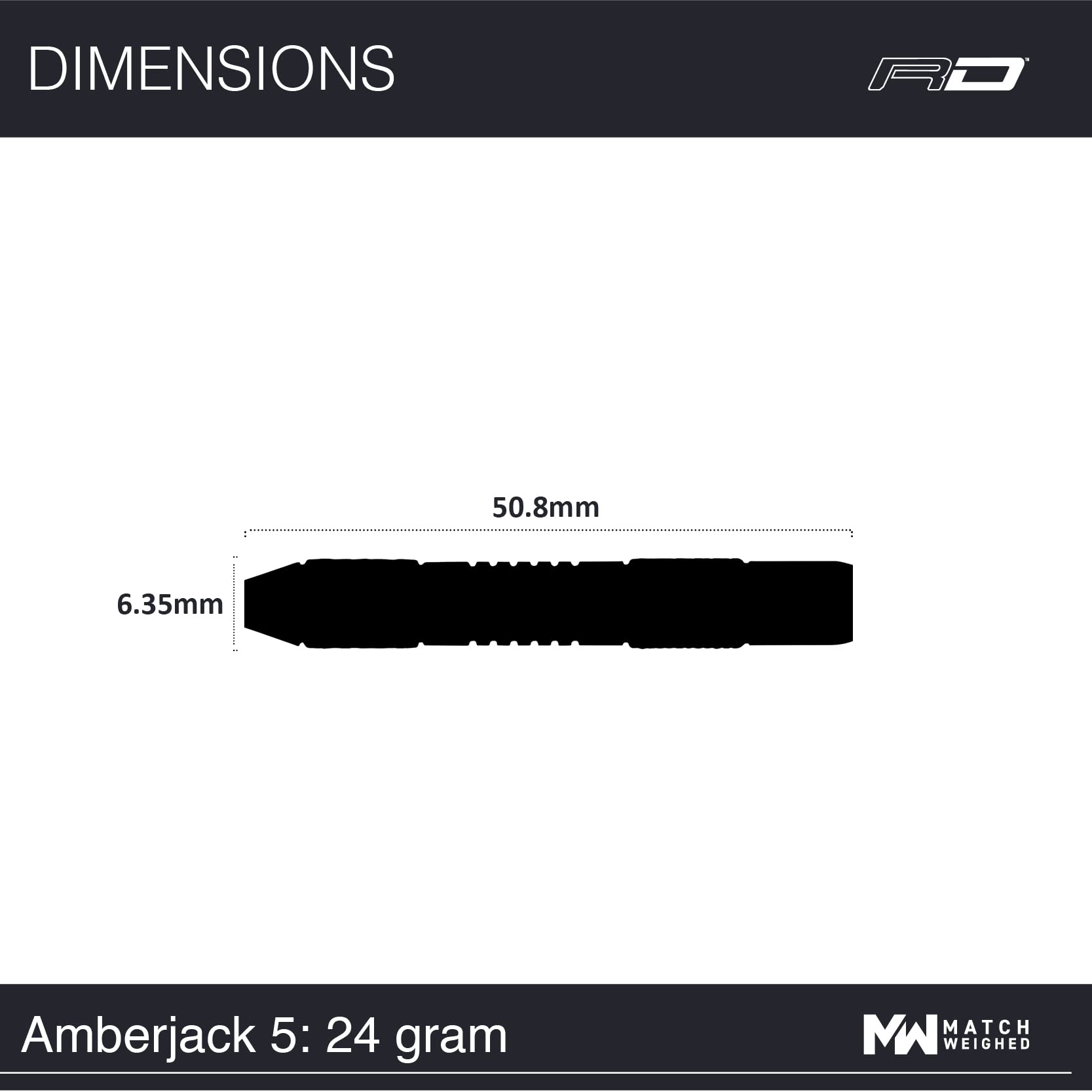 RED DRAGON Amberjack 5: 24g Tungsten Darts Set with Flights and Stems