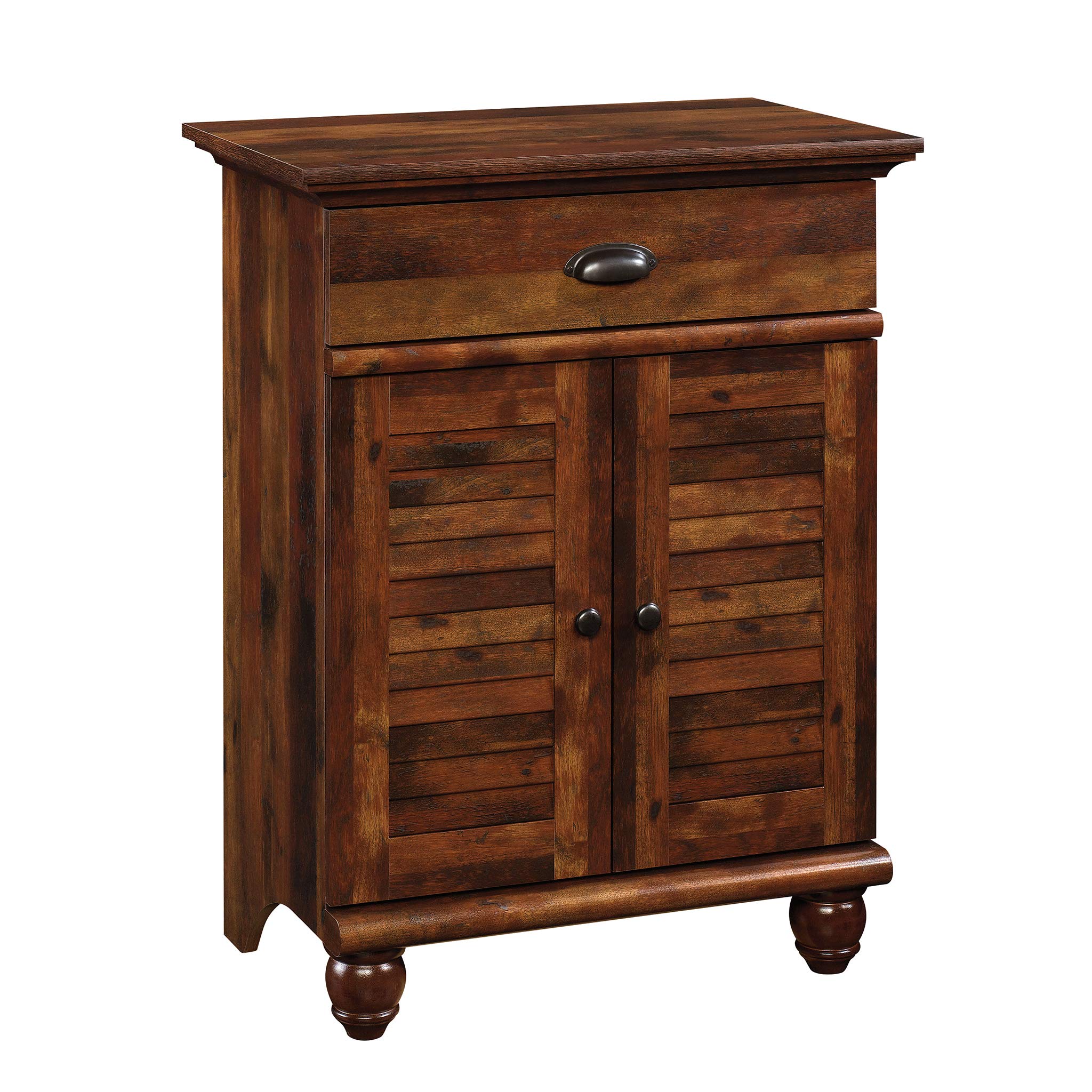 Sauder Harbor View Storage, L: 27.87" x W: 17.8" x H: 36.02", Curado Cherry Finish