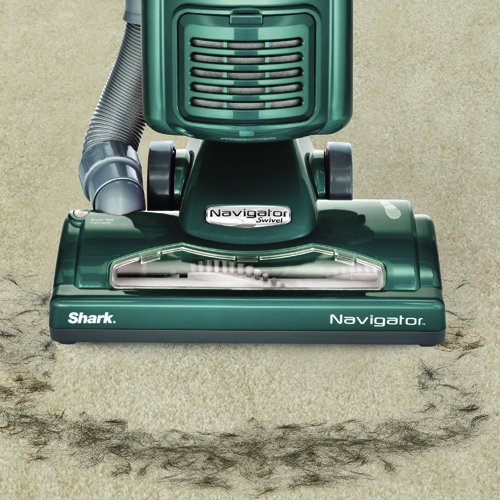 Shark Navigator Upright Corded Bagless Vacuum, Lightweight, Large Capacity for Carpet and Hard Floor Cleaning with Swivel Steering (NV27EM), Emerald