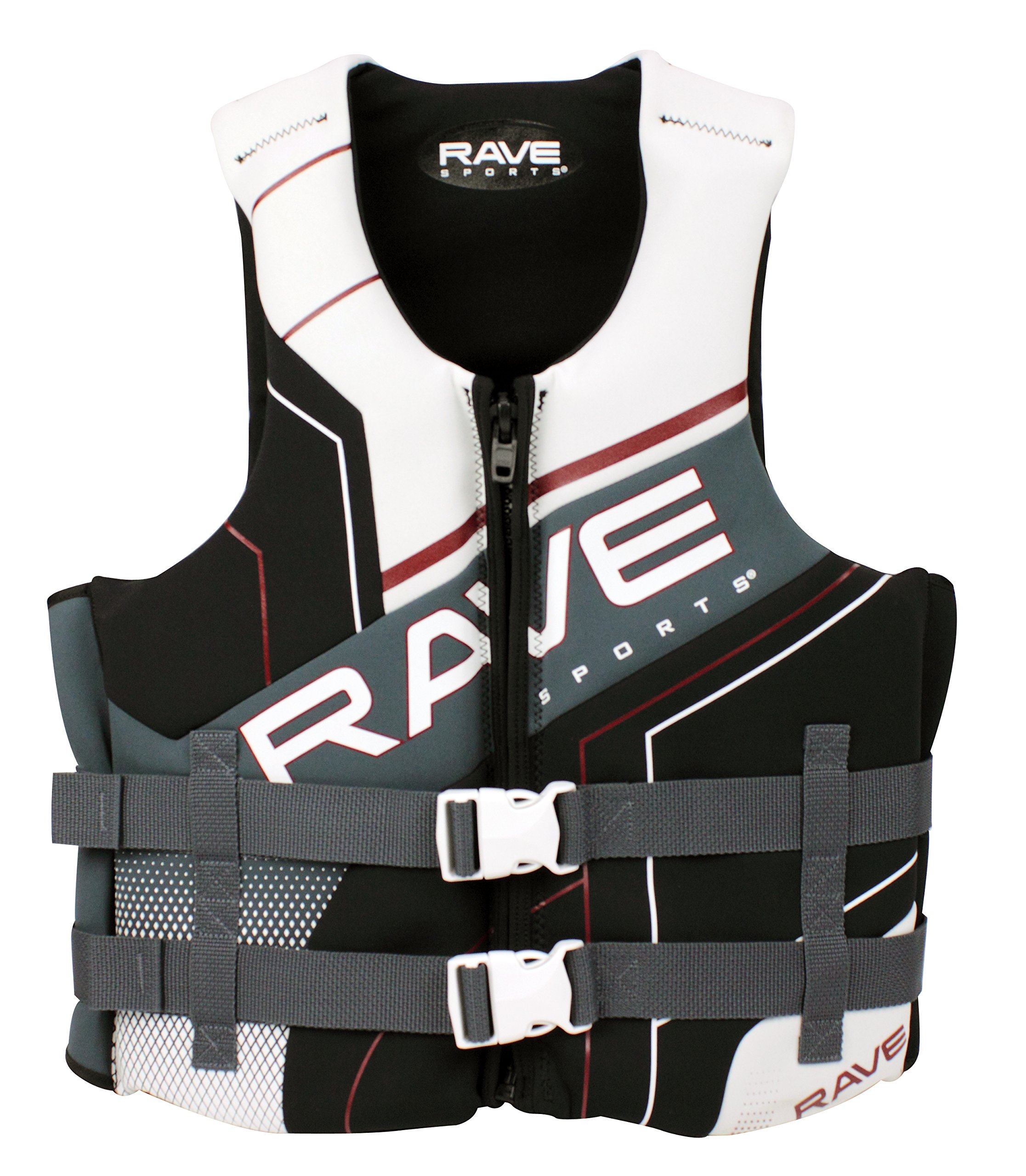 RAVE Sports Adult Neoprene Life Vest PFD, USCG Approved Type III PFD Adult Dual Neo Life Vest - XS/Small