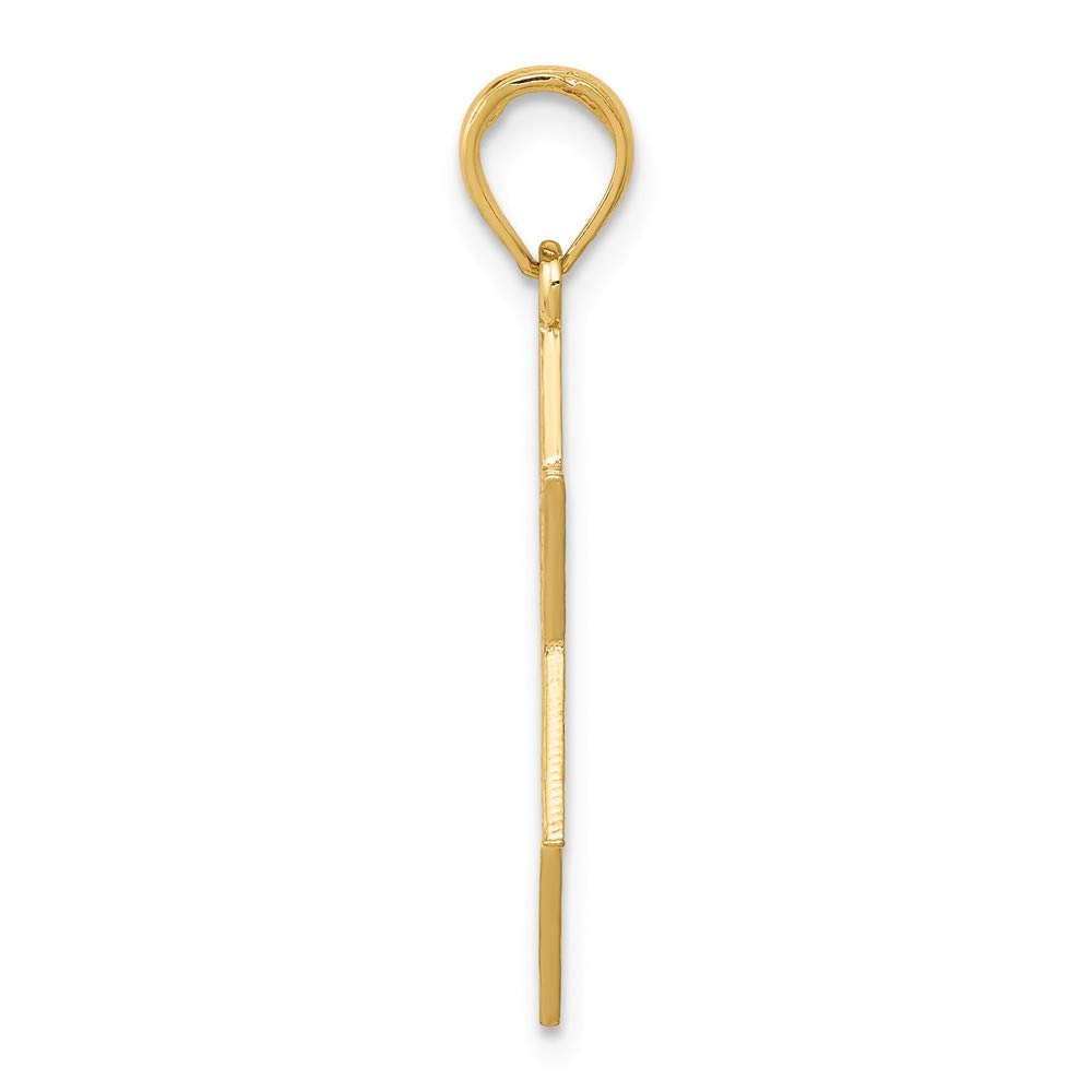 Solid 14k Yellow Gold Star of David Lucky Jewish Menorah Pendant Charm - 27mm x 18mm