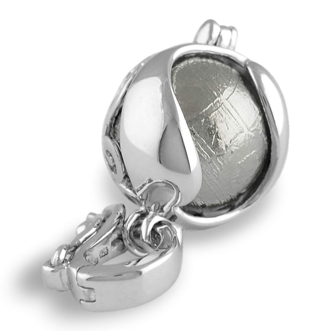 Starborn Sterling Silver Muonionalusta Meteorite Sphere Pendant