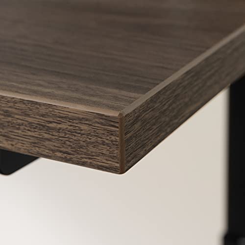 South Shore Majyta Adjustable Height Standing Desk with Built in Power Bar, Matte Black, Contemporary