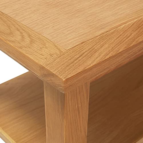 QJBSAVVA Coffee Table 43.3"x21.7"x15.7" Solid Oak Wood,Center Table Low Table Folding Table Entrance Table Suitable for Meeting Rooms, Reception Rooms, Offices