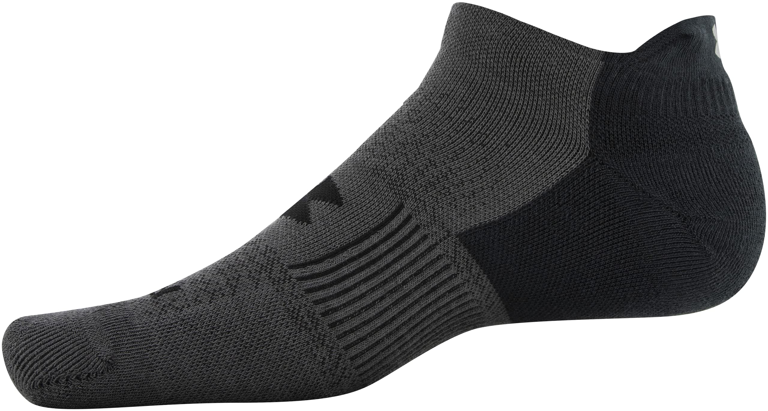 Under Armour Unisex-Adult ArmourDry Run No Show Tab Socks, 1-Pair, Black, Large