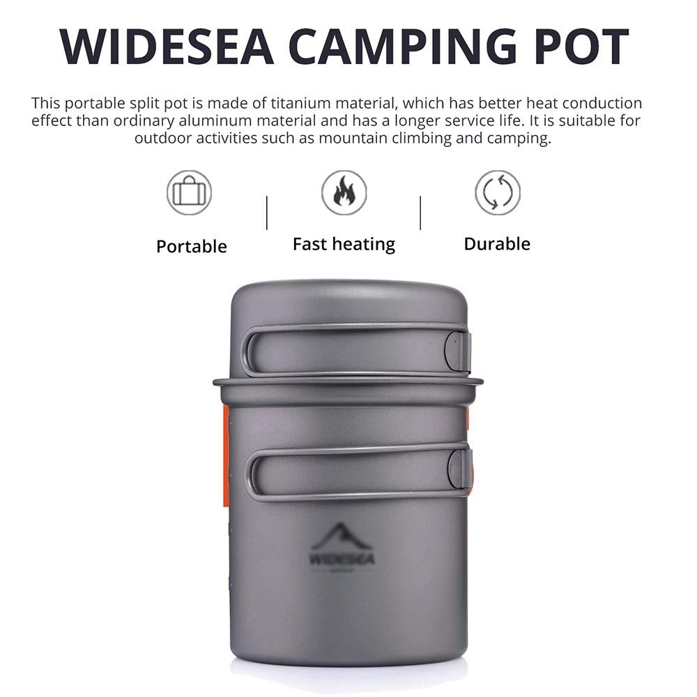 YFDM Camping Cookware Outdoor Cooking Set Pot Hiking Trekking Travel