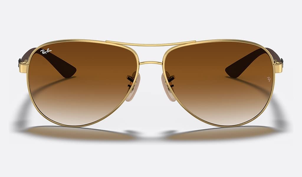 Ray-Ban RB8313 CARBON FIBRE 003/40 61M Silver/Grey Mirror Aviator Sunglasses For Men For Women + BUNDLE With DIW Kit