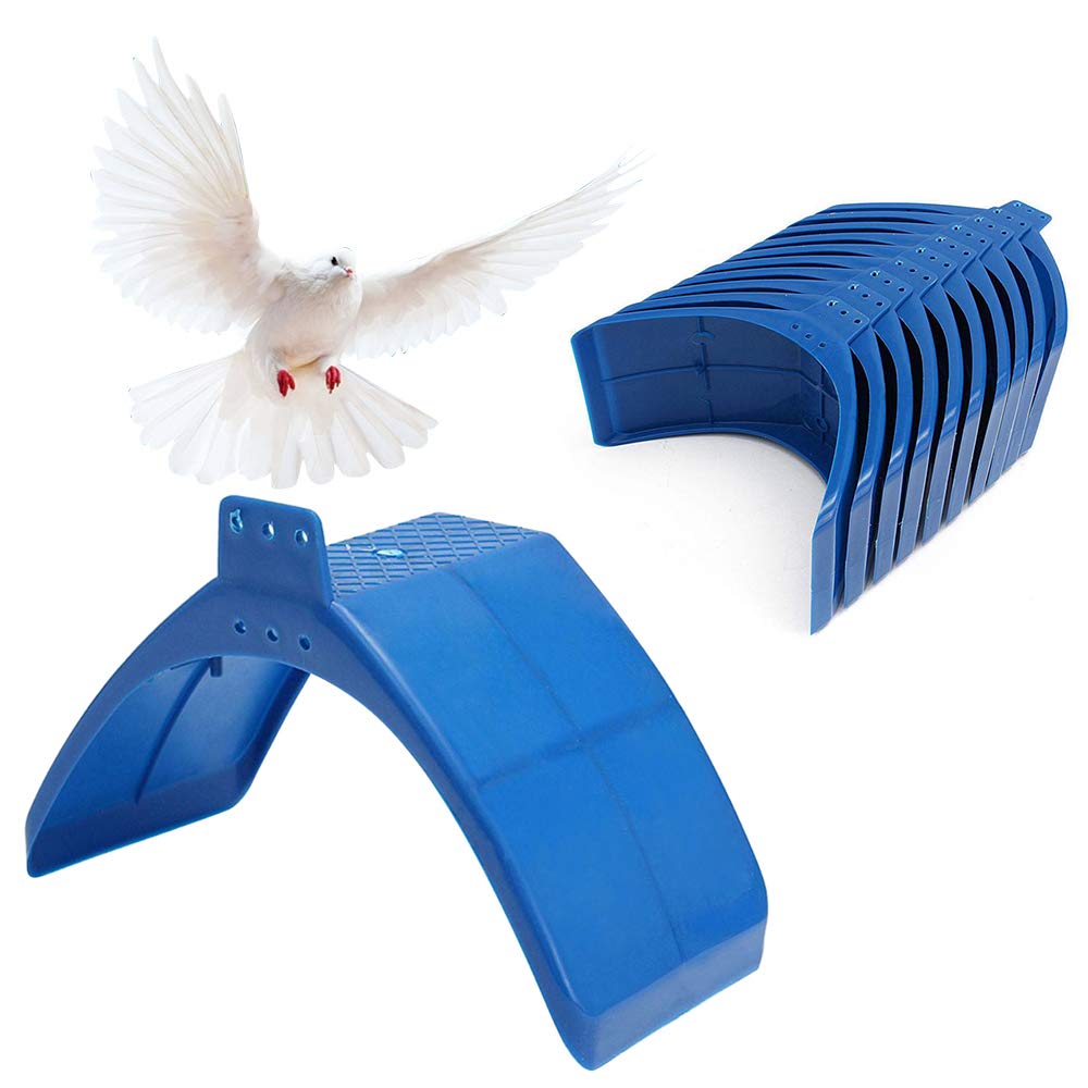 SENNAUX 10PCS Dove Rest Stand Frame Pigeon Perches Grill Dwelling Bird Rest Roost Holder (10PCS, Blue)