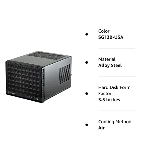 SilverStone Technology Ultra Compact Mini-ITX Computer Case with Mesh Front Panel Black (SST-SG13B-USA)
