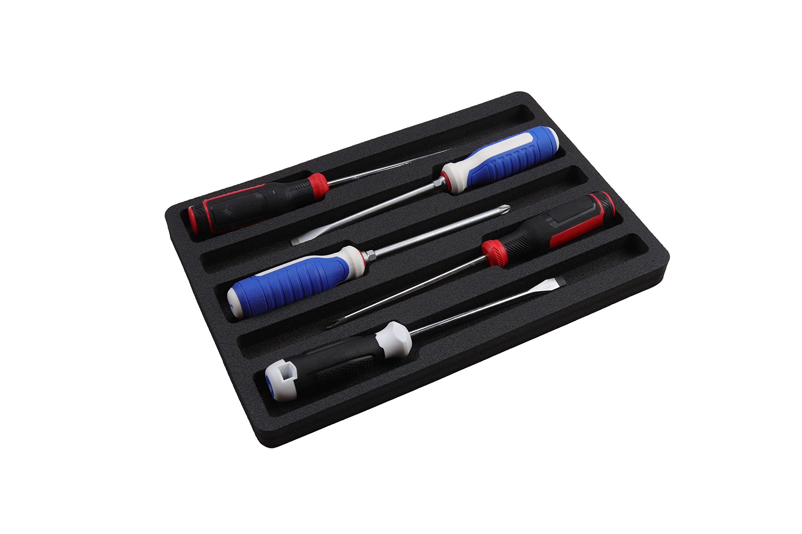 Polar Whale Tool Drawer Organizer 3-Piece Screwdriver Insert Set Black Durable Foam Holds Many Tools 15 x 10 Inch Trays Fits Craftsman Husky Kobalt Milwaukee Many Others