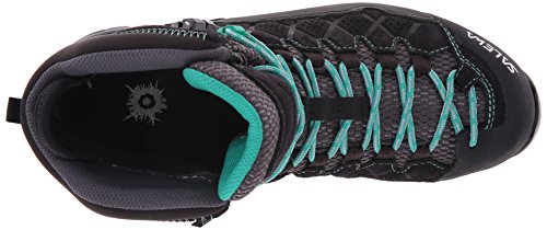 Salewa womens WS Alp Trainer Mid Gore-TEX High Rise Hiking Shoes, Black (Black Out/Agata), 10 US